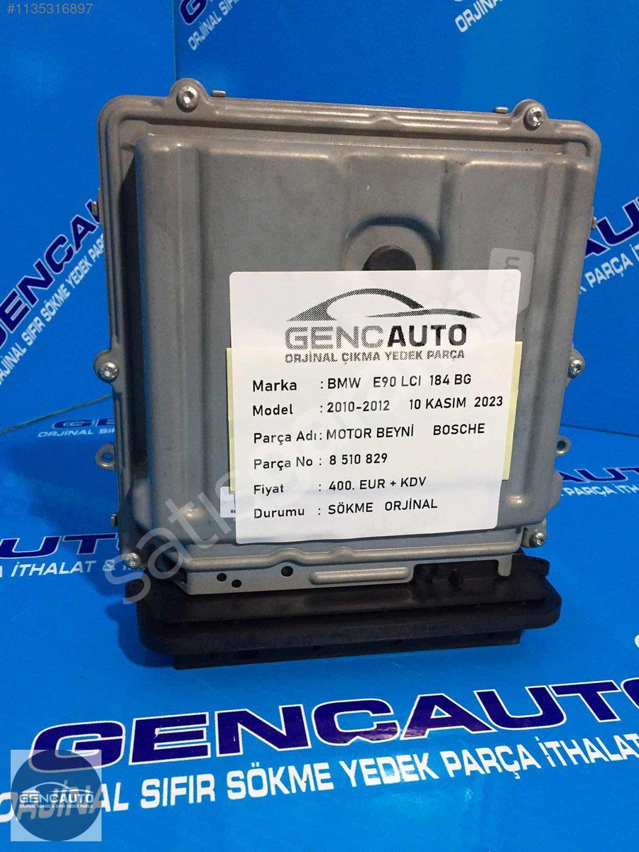 BMW E90 LCI MOTOR BEYNİ SÖKME ORJİNAL OEM 8510829 184 BG - satisgaranti.com