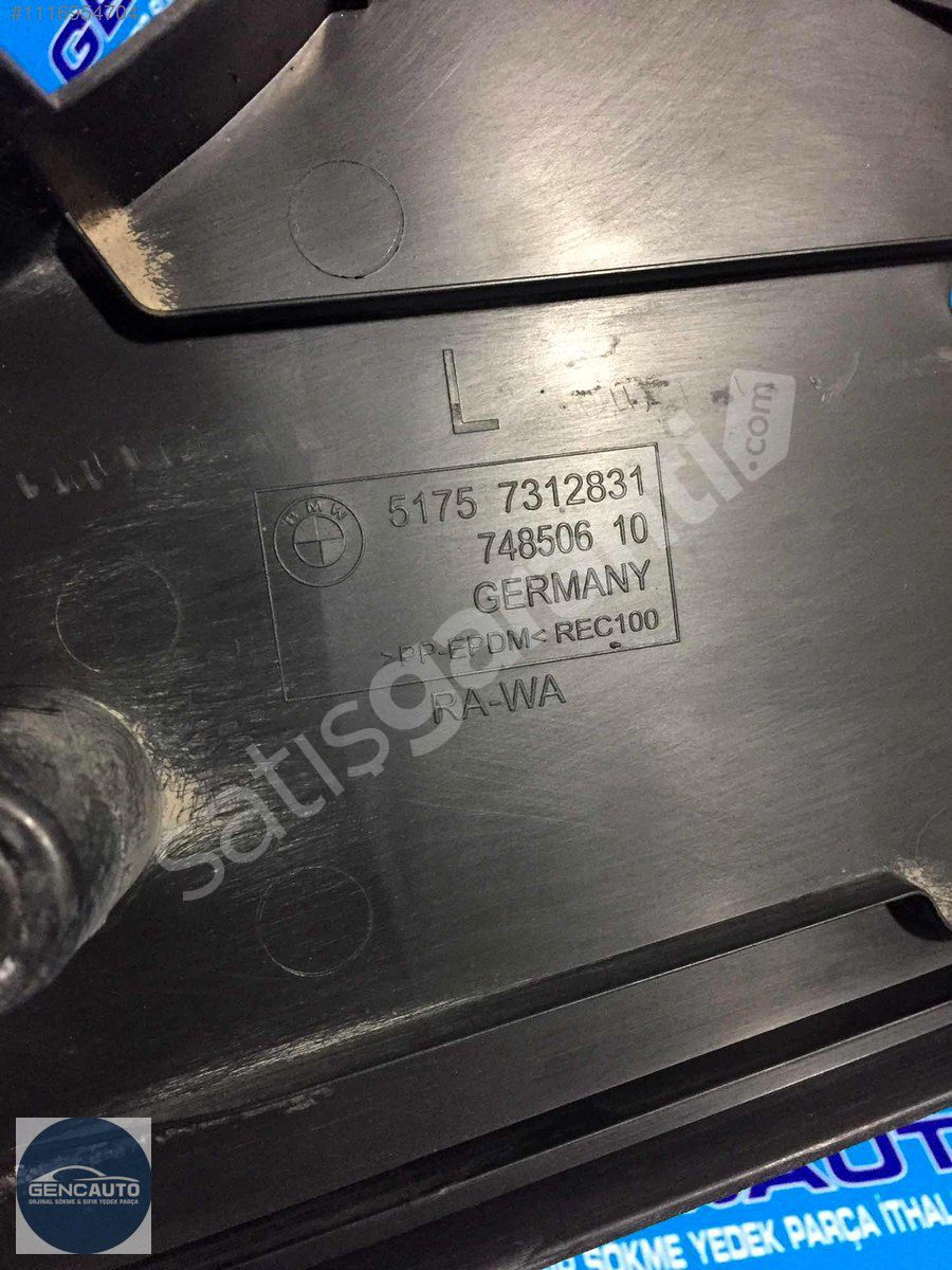 BMW F10 TABAN ALT MUHAFAZA ARKA SOL SÖKME ORJ OEM 51757312831 ...