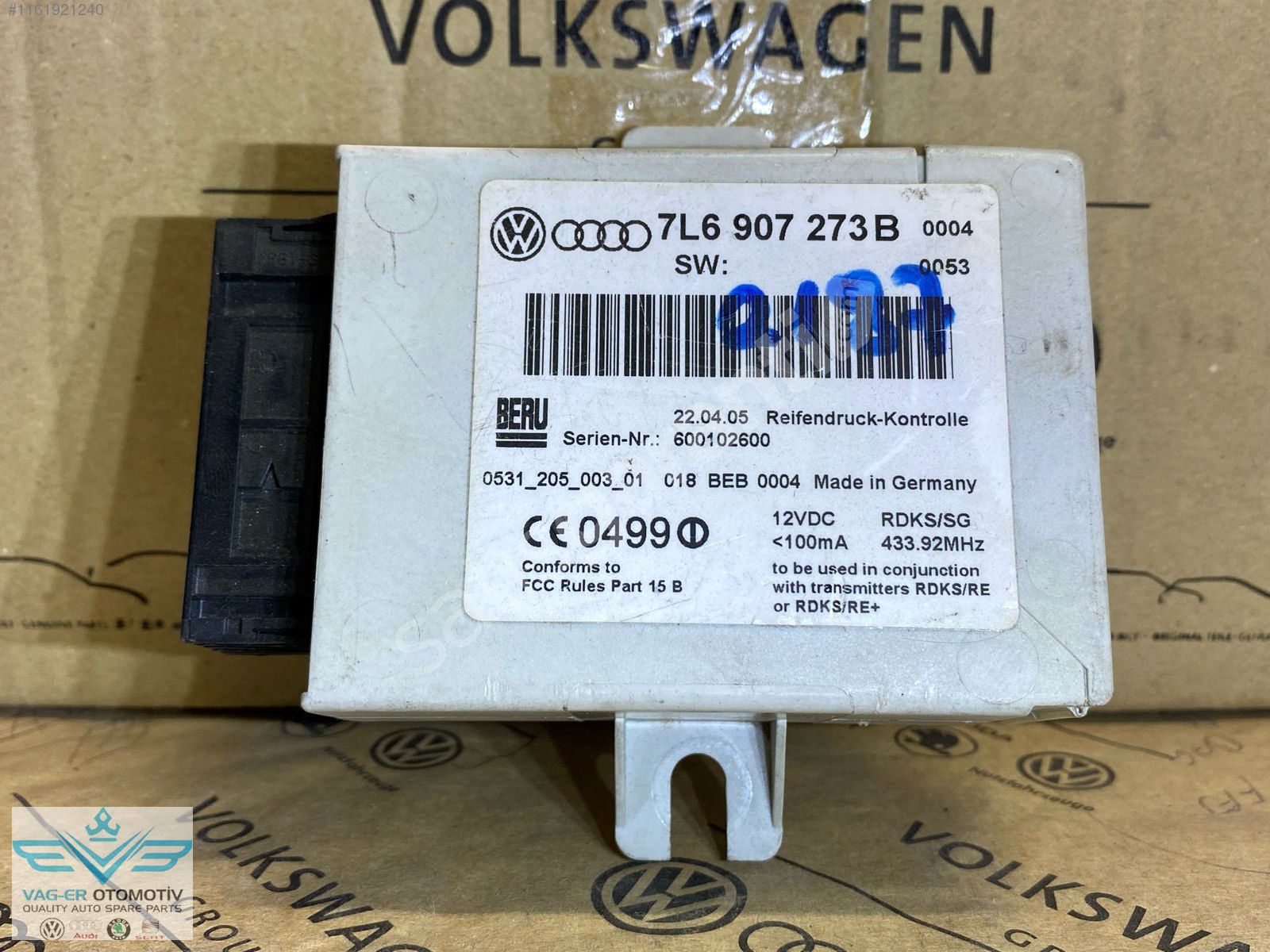 VW TOUAREG LASTİK BASINCI KONTROL ÜNİTESİ BEYNİ BEYİN 7L0907273B ...